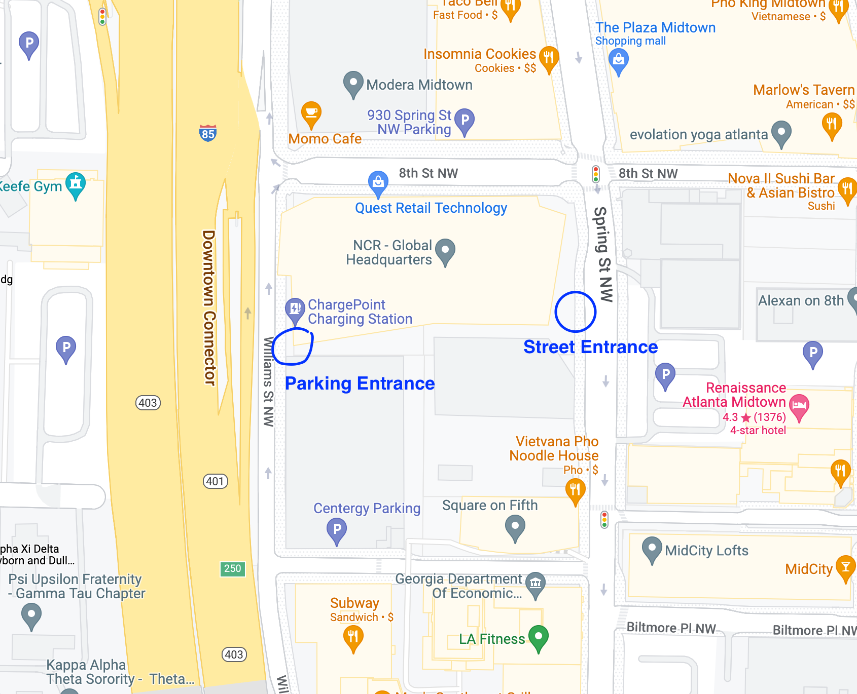 Parking Instructions for NCR - Atlanta BitDevs